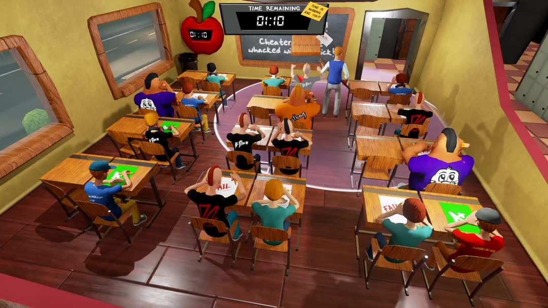【作弊模拟器】期末考试爆笑作弊游戏,逮到被老师爆锤!小格解说