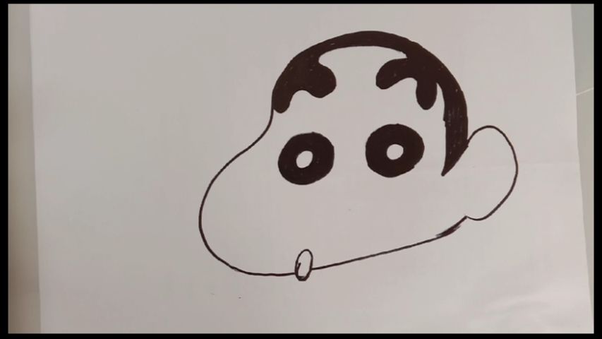 蜡笔小新,画起来挺简单的