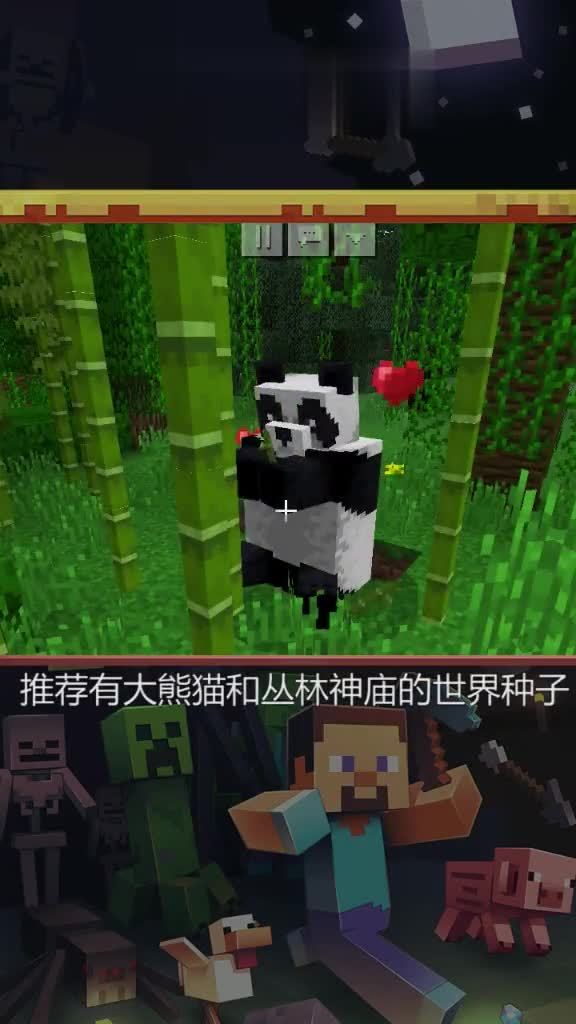 我的世界之搞笑:有野生大熊猫和丛林神庙的种子