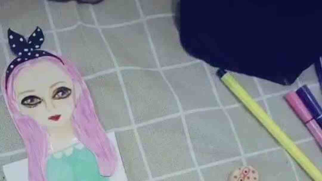 亲子手绘,会眨眼会动的纸人