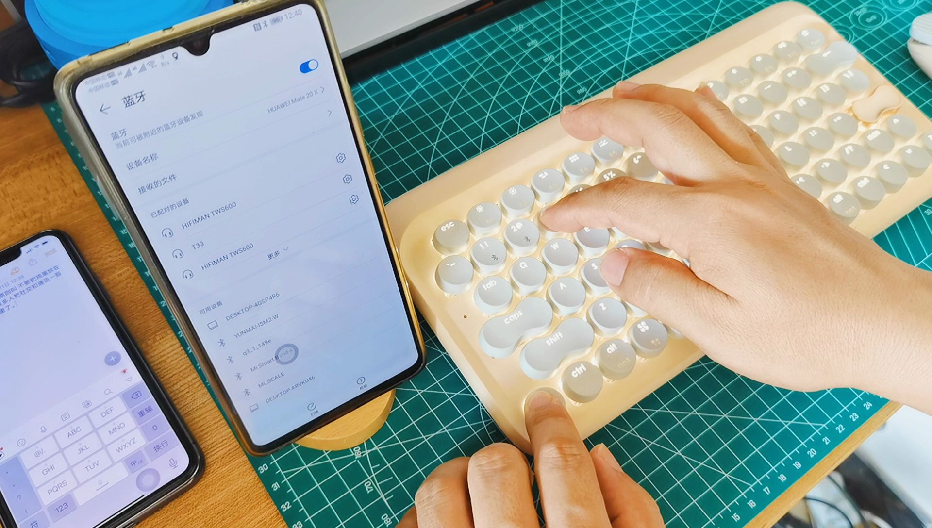 手机平板笔记本全能用!颜值出道,洛菲LORFEE机械键鼠套装