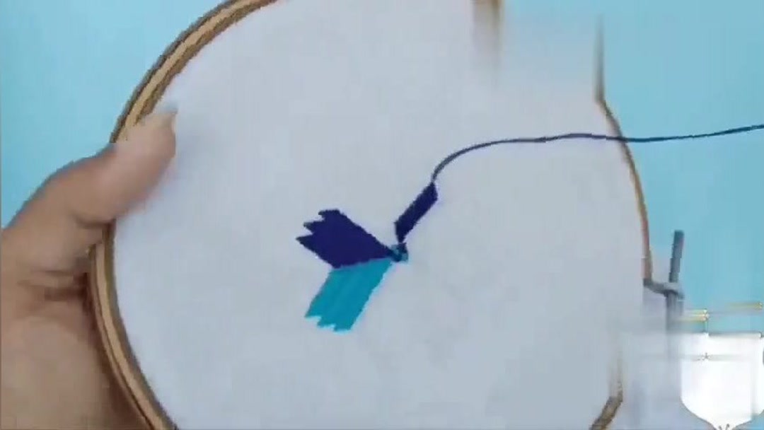 简单的刺绣图案,比较常用的一种刺绣针法