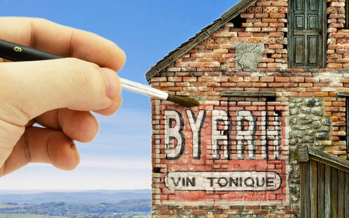 【Night Shift-ݟ�ݐ�】1/35 军事模型场景制作——房屋涂装及旧化