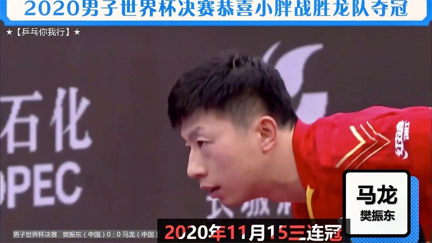 2020年男子乒乓球世界杯决赛:精彩剪辑回顾【第1局】