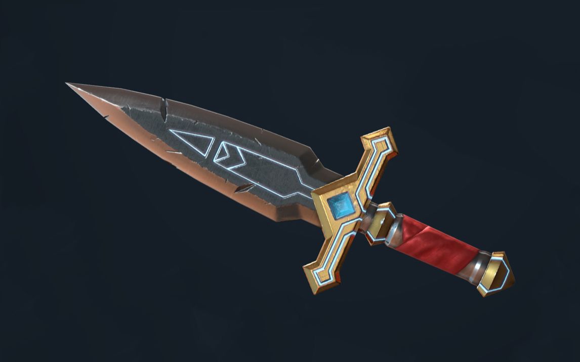 Maya/Substance Painter-小剑模型制作教程。maya建模基础教程