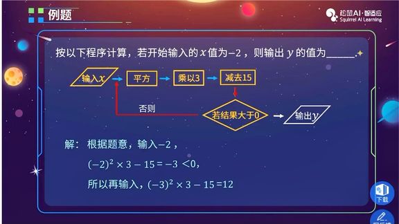 北师大版七年级数学上册2.514有理数混合运算-程序框图题