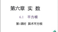 七年级数学下册人教版同步课堂 第11集 算术平方根
