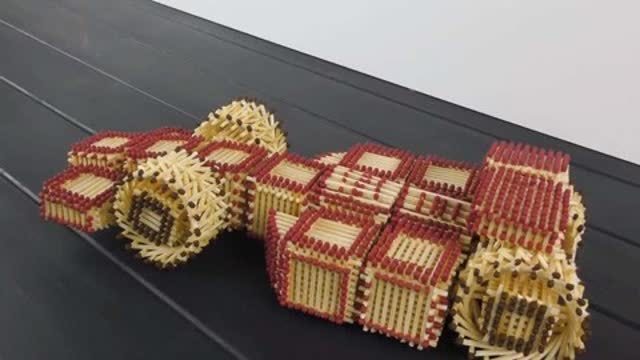 趣味发明-如何用无胶火柴建立F1轿车模型