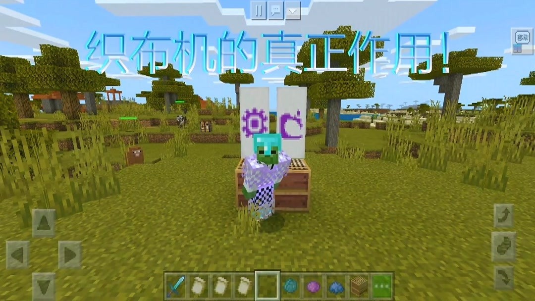 我的世界:带你了解织布机的真正作用,制作一个属于自己的旗帜!