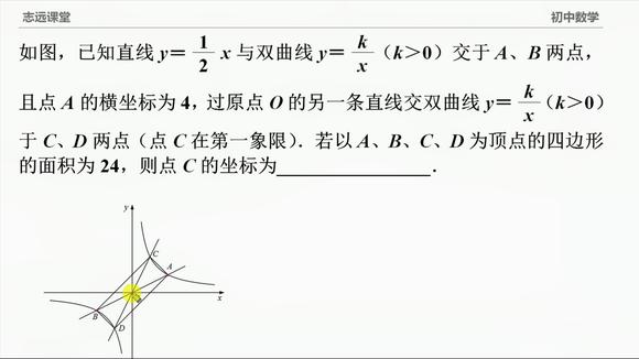 初中数学,反比例函数和平行四边形,综合题
