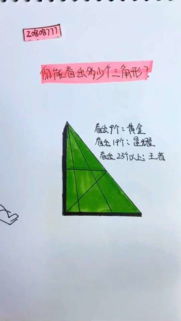 你能看出多少个三角形呢