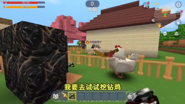 果果迷你世界:山贼想偷我挖钻鸡,果果将计就计,让你尝爆炸鸡的滋味