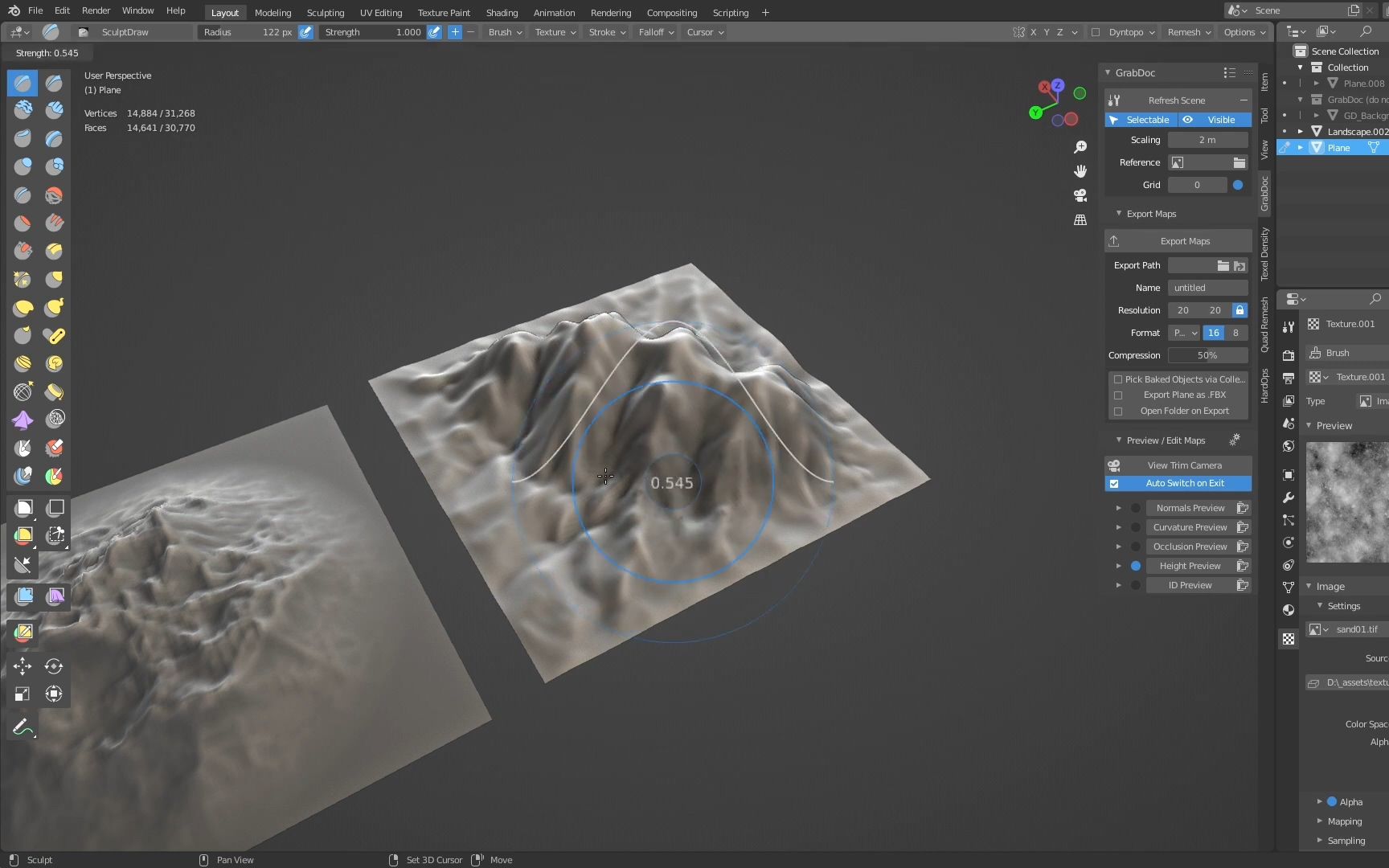 Blender雕刻地形教程