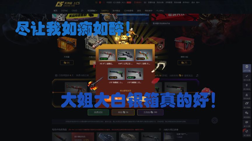 CSGO:尽让我如痴如醉!大姐大的白银宝箱真的好!