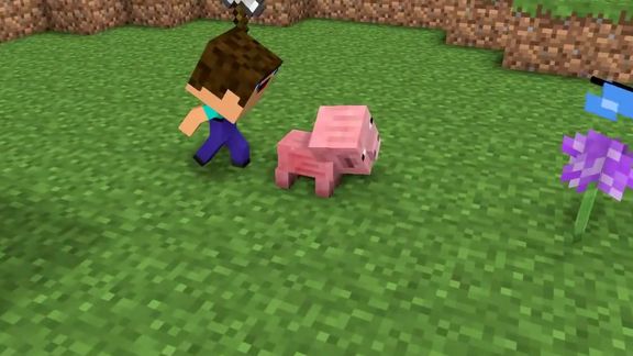 我的世界动画猪猪忍者对战僵尸上