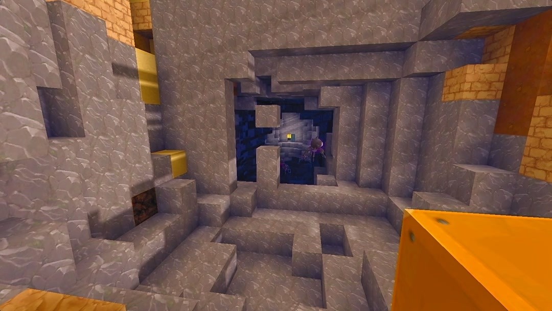 迷你世界 金字塔洞穴,里面有黄金跟钻石宝藏