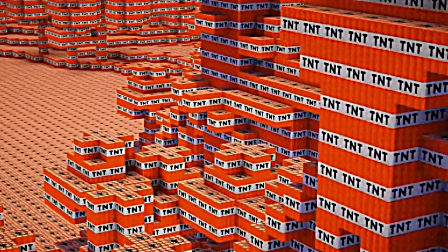 【我的世界动画】10000个TNT炸命令方块ン附魔哥哥ヽ籽岷大橙子五...