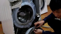 西门子滚筒洗衣机密封圈皮圈更换拆卸安装方法视频