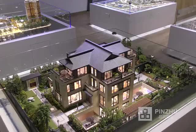 #模型 界的变形金刚-别墅升降模型,升起、降落、开合都不在话下,这波...