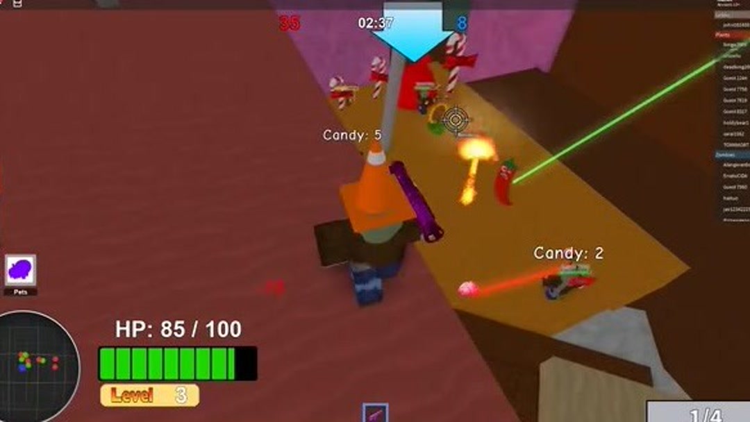 Roblox植物大战僵尸 花园战争模拟器!