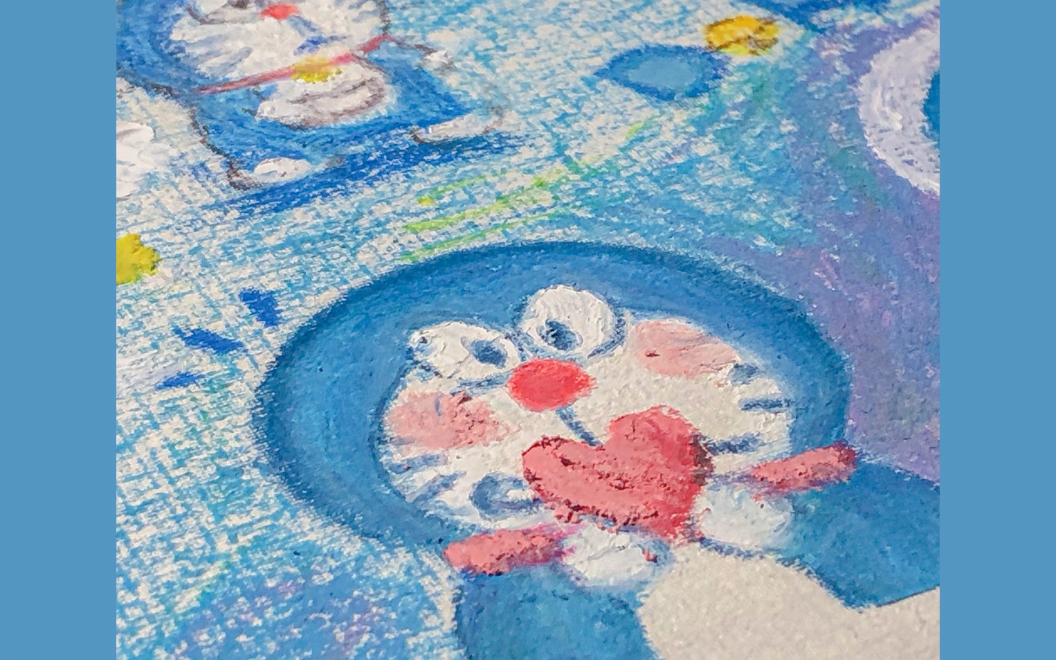 多啦A梦|油画棒教程