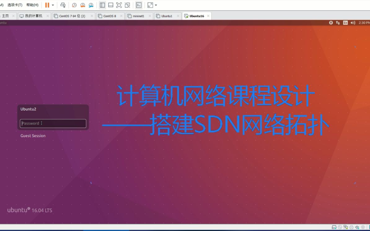 mininet自定义拓扑演示