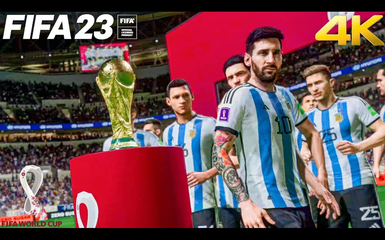 【4K60帧】纯娱乐:2022卡塔尔世界杯决赛 | 阿根廷 vs 法国 | FIFA 23...