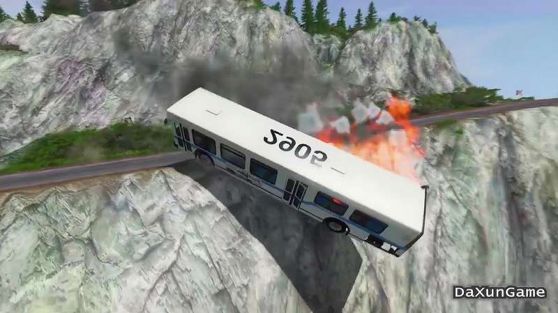 车祸模拟器:前方有事故还要通过,摔下去了吧!