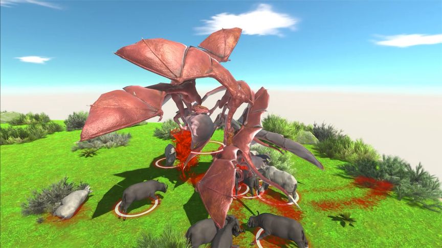 动物战争模拟器:飞龙大战犀牛