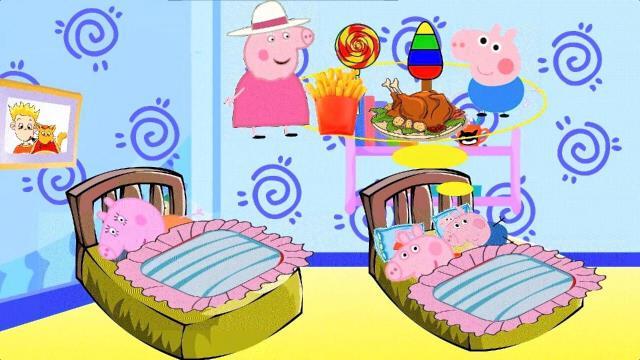 动画剧场:怎么回事,乔治睡着了为毛会咬伤佩奇的鼻子呢