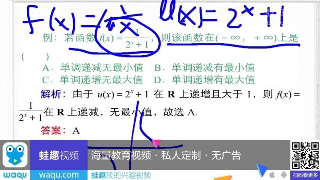 三分钟学数学学数学之函数的单调性 (3)