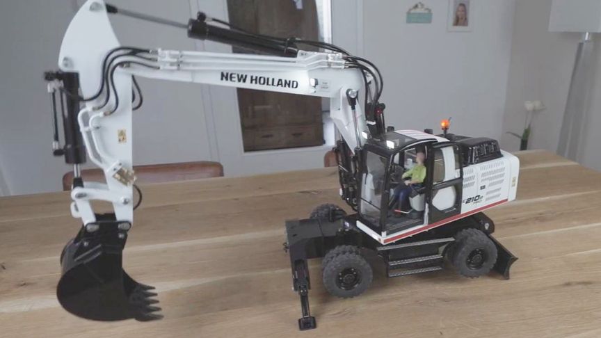 【RC遥控模型】“纽荷兰”WE210-B轮式挖掘机开箱及细节赏析