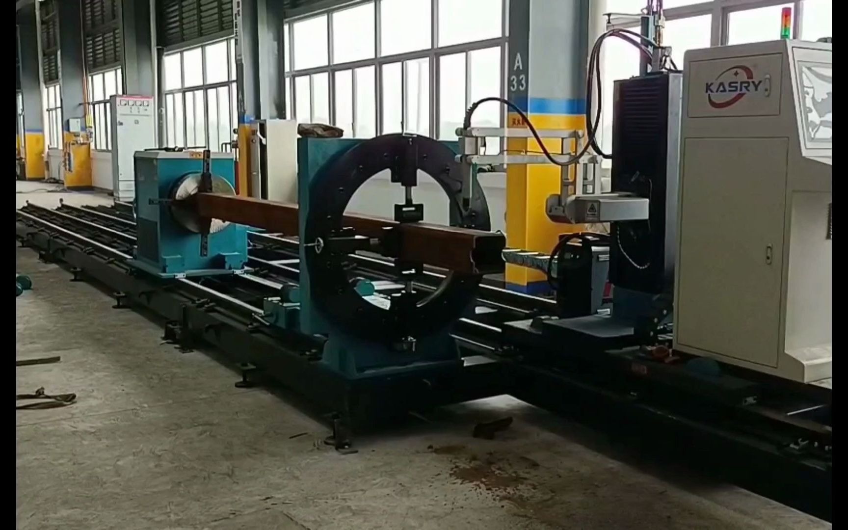 管网相贯线切割机 体育馆管道切割设备 五轴圆管相贯线切割机