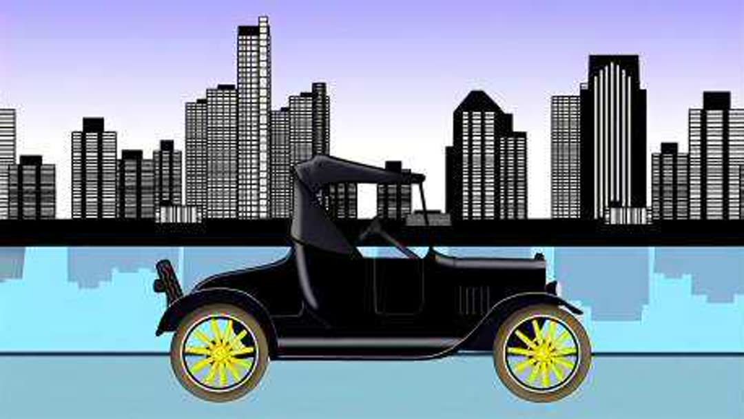 少儿卡通动画 两辆漂亮的赛车在路上比赛 绿色赛车 给赛车加油