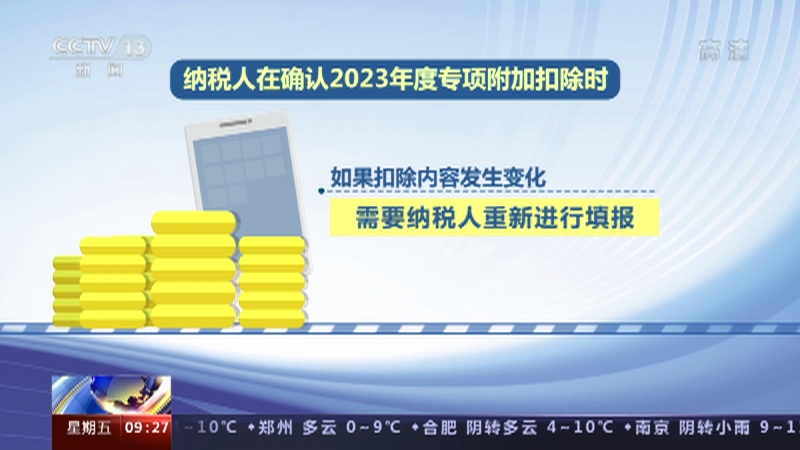 [新闻直播间]2023年度个税专项附加扣除信息确认开始