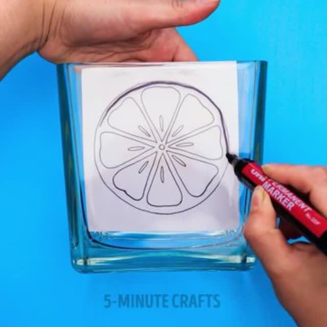 简单易学,在透明杯子画画,赶快试试看