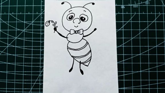 小蚂蚁简笔画的画法