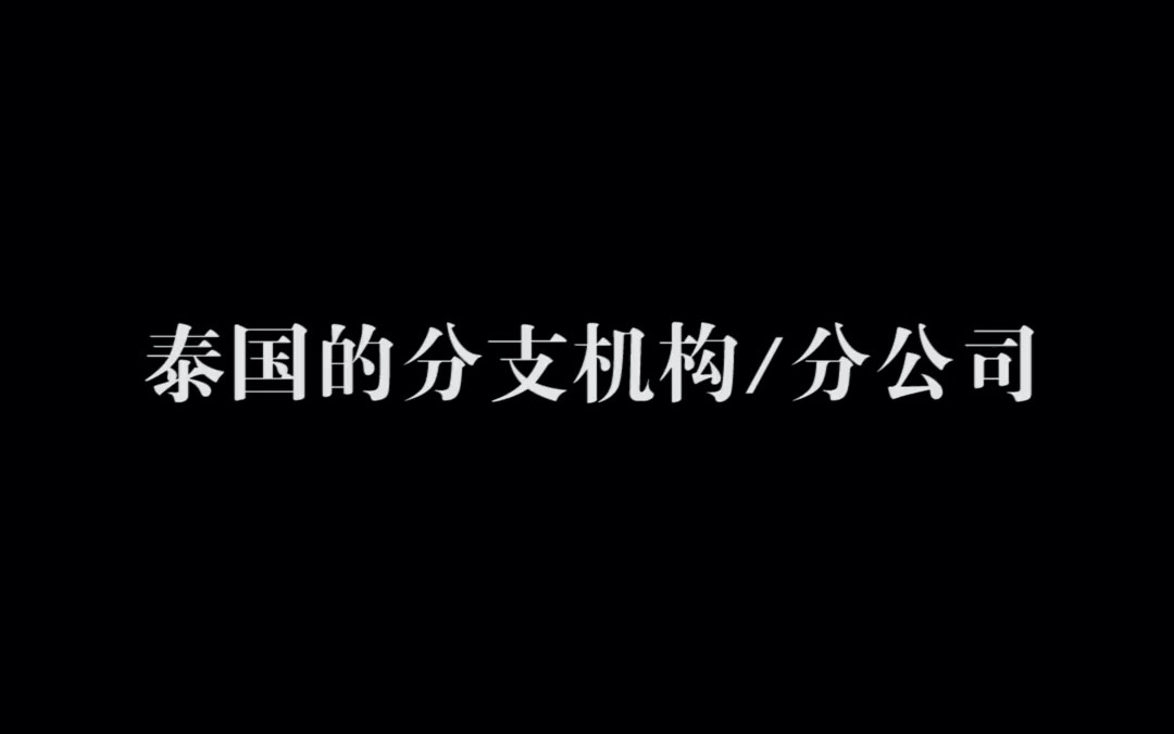 泰国的分支机构/分公司