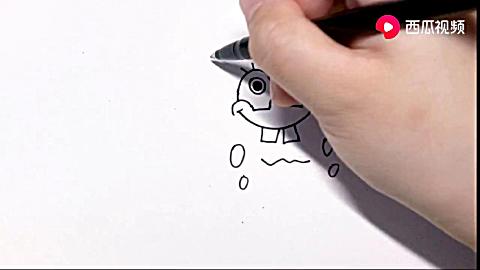 海绵宝宝简笔画,这是不是90后动画片,好多人的回忆呀!
