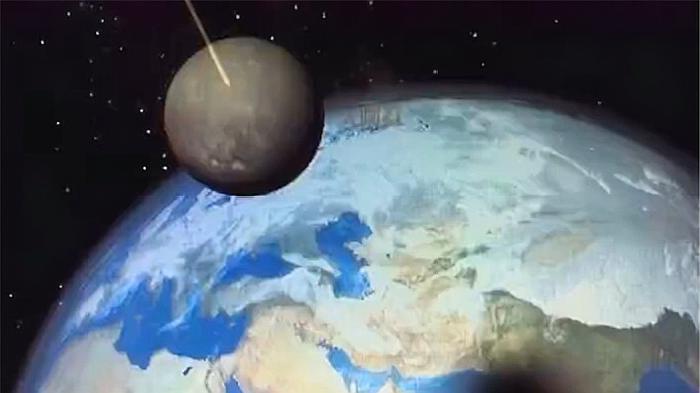 太空探秘:3D模拟大陨石撞击地球,网友:这颗陨石好圆润