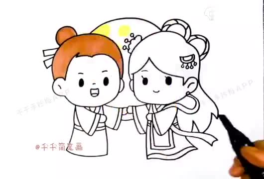 牛郎织女连环画怎么画简单又好看,五年级语文作业配图,快收藏吧