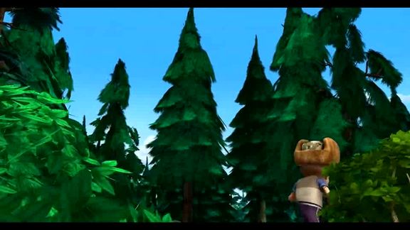 熊出没:光头强砍树要毁了小鸟的家,鸟妈妈这样攻击