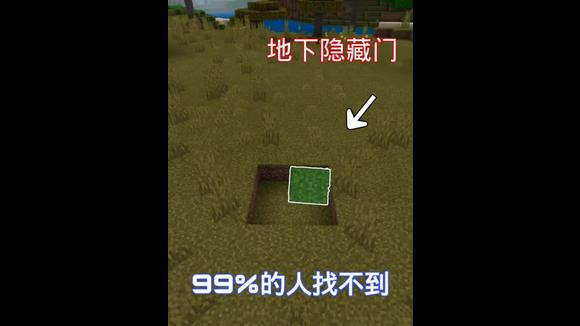 我的世界:地下隐藏门,99%的人都找不到