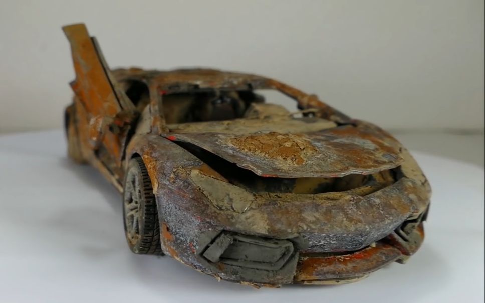 废弃兰博基尼跑车模型修复