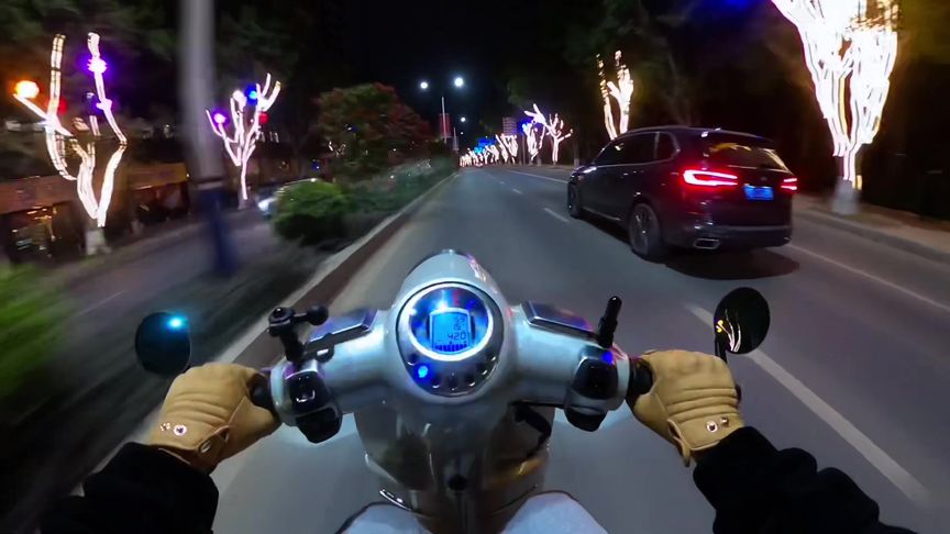 该说不说gopro夜拍效果真是丝滑无任何滤镜#gopro拍摄 #第一视角