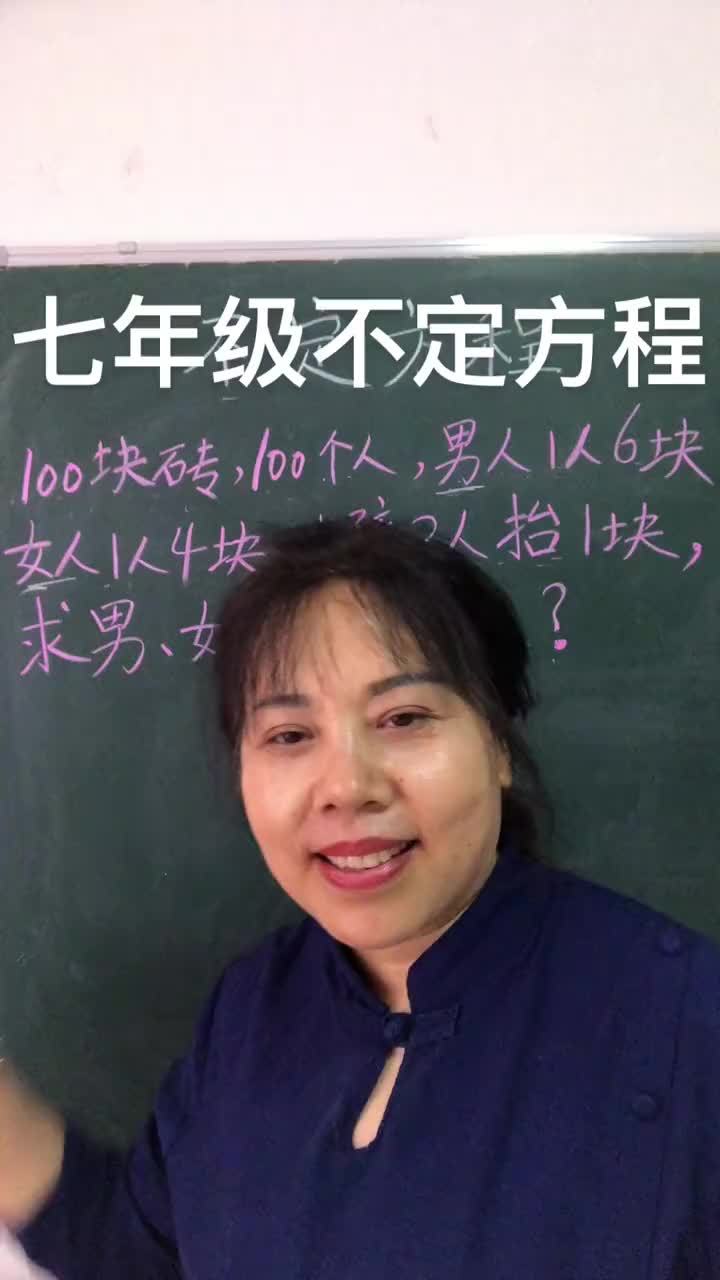 七年级不定方程