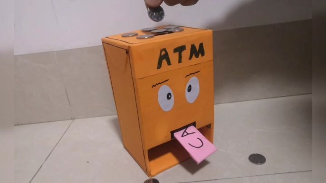 快递纸箱还能这么玩!手工制作儿童存钱罐,过程简单易上手