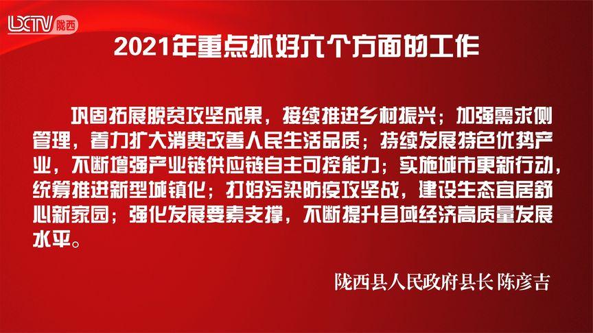【2021年工作建议】重点抓好六个方面的工作#陇西 #两会
