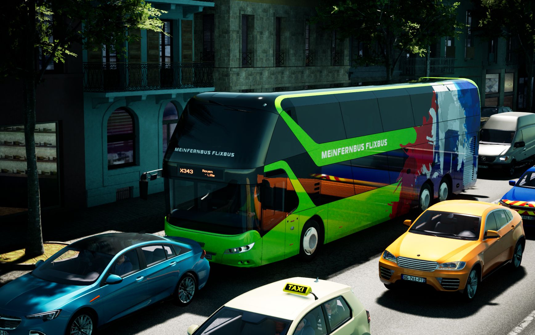 【长途客车模拟】驾驶尼奥普兰前往法国 模拟器头瞄