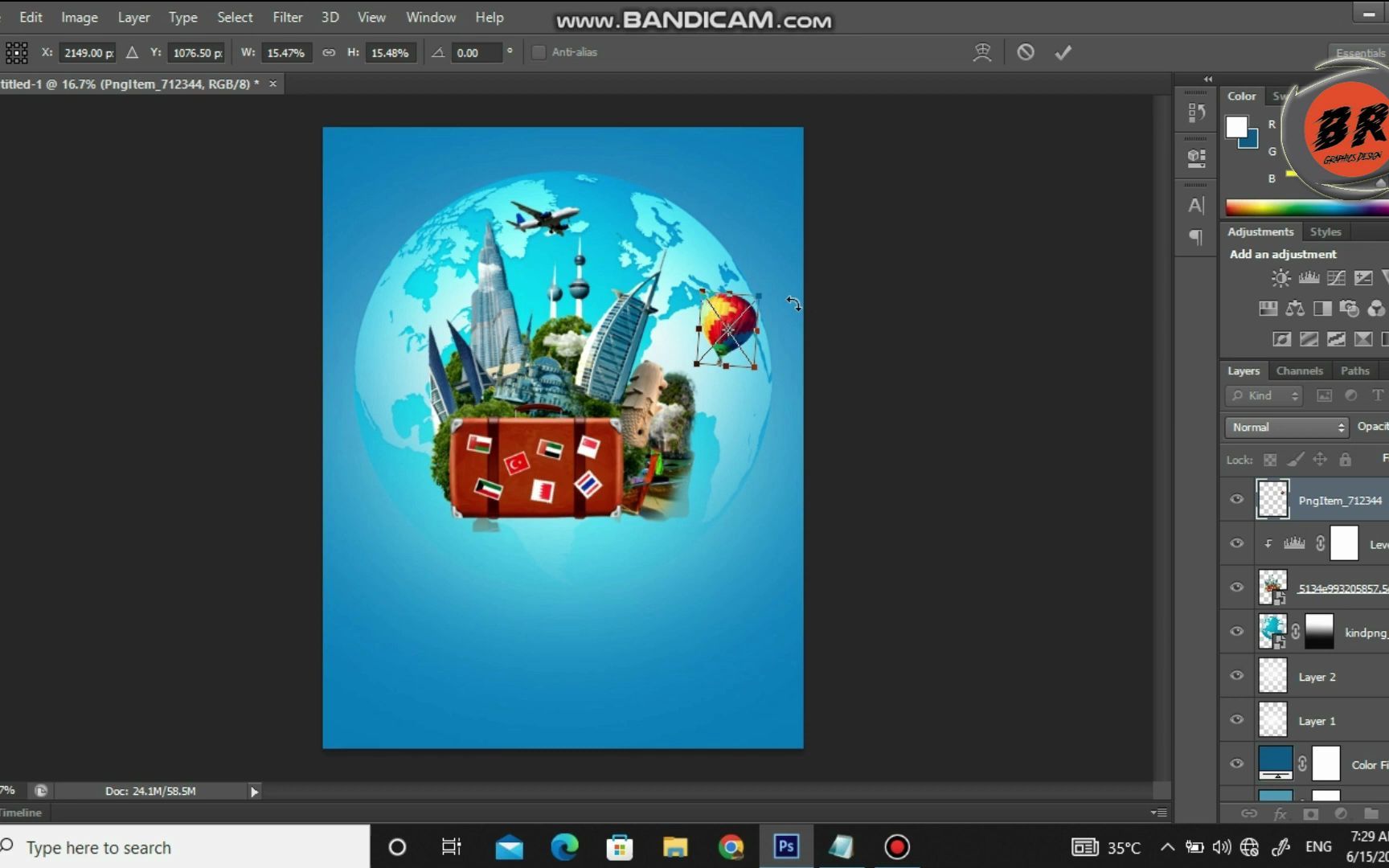 Photoshop中的旅行海报设计